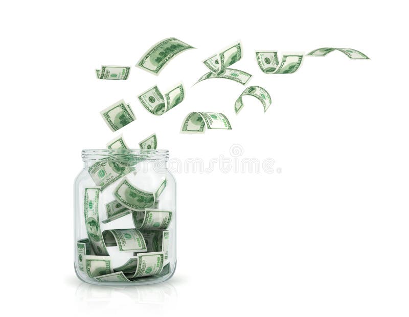 Flying Dollar Sign stock illustration. Illustration of waste - 70446