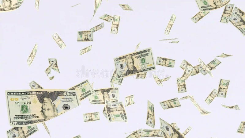 Flying Currency Notes Motion Graphics with Green Screen Background ...