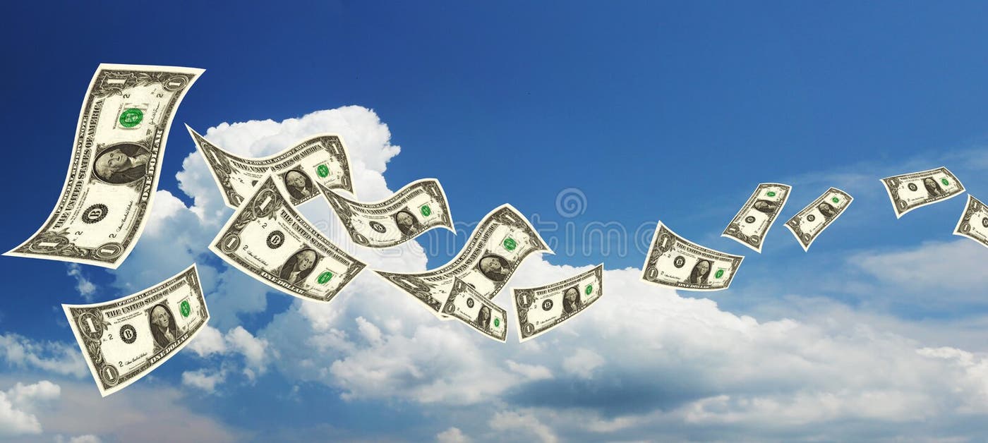 310 Many American Dollars Background Flying Money Stock Photos - Free ...