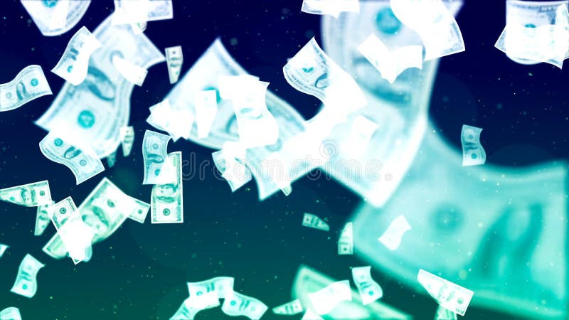 Flying Dollars. Abstract Background Stock Illustration - Illustration ...