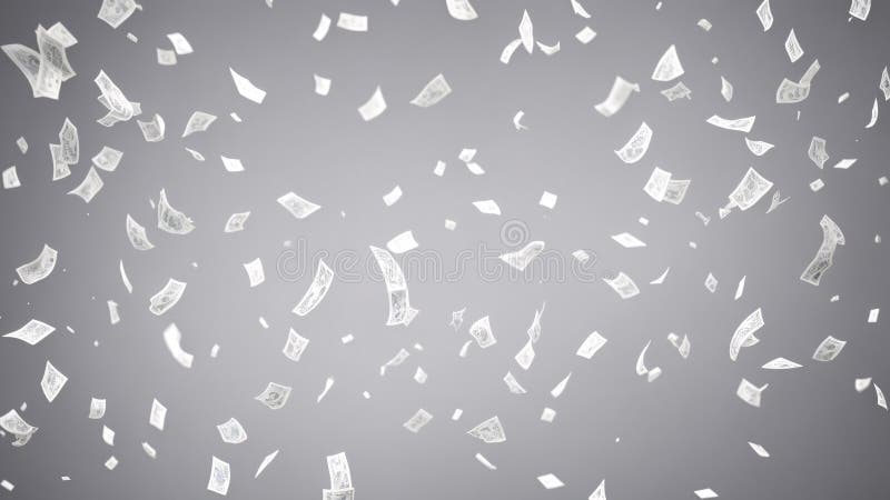 Flying Dollars Banknotes Isolated on a Blue Background. Money is Flying ...