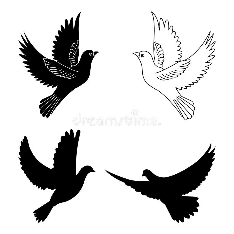 Flying dove icon stock vector. Illustration of animal - 321828473