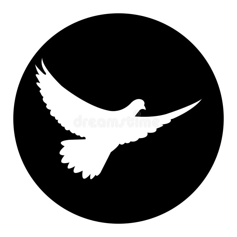 Flying dove icon design stock vector. Illustration of drawing - 321446783