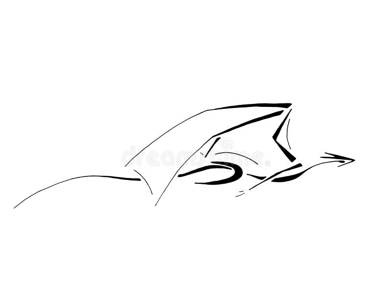 Flying Dragon, Stylized Line Art Stock Illustration - Illustration of ...