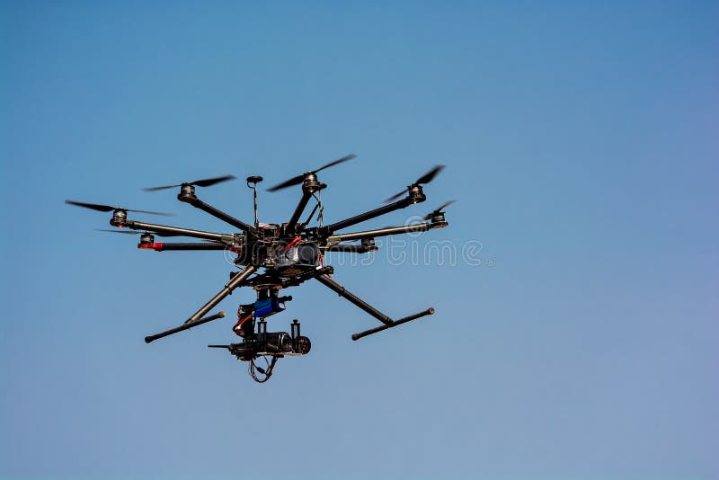 Technician Assembling Camera on UAV Drone Stock Image - Image of camera ...