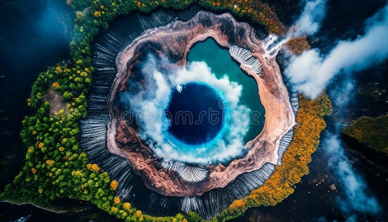 Flying Drone Captures Abstract Beauty in Nature Generated by AI Stock ...