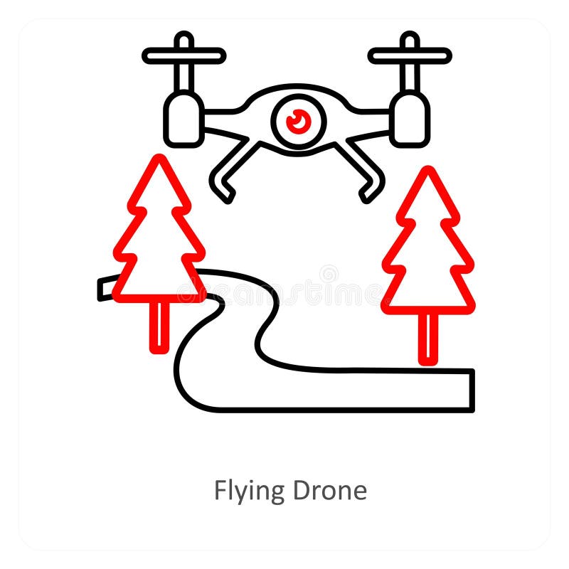 Flying drone stock vector. Illustration of vector, camera - 338623260