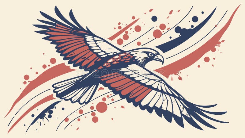 Flying Eagle with Dynamic Lines, Majestic Abstract Art, Vector Design ...