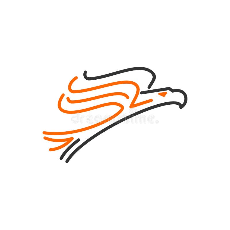 Eagle line art stock vector. Illustration of hand, drawn - 18027016