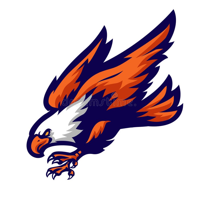 The Flying Eagle Mascot Icon Stock Illustration - Illustration of ...