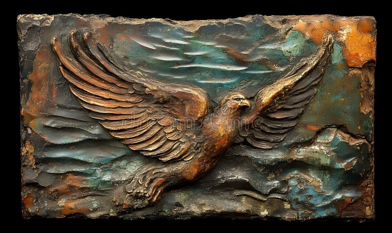 AI-Generated Dove Relief Sculpture Stock Illustration - Illustration of ...