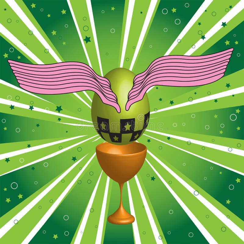 The flying egg stock vector. Illustration of beautiful - 7191008