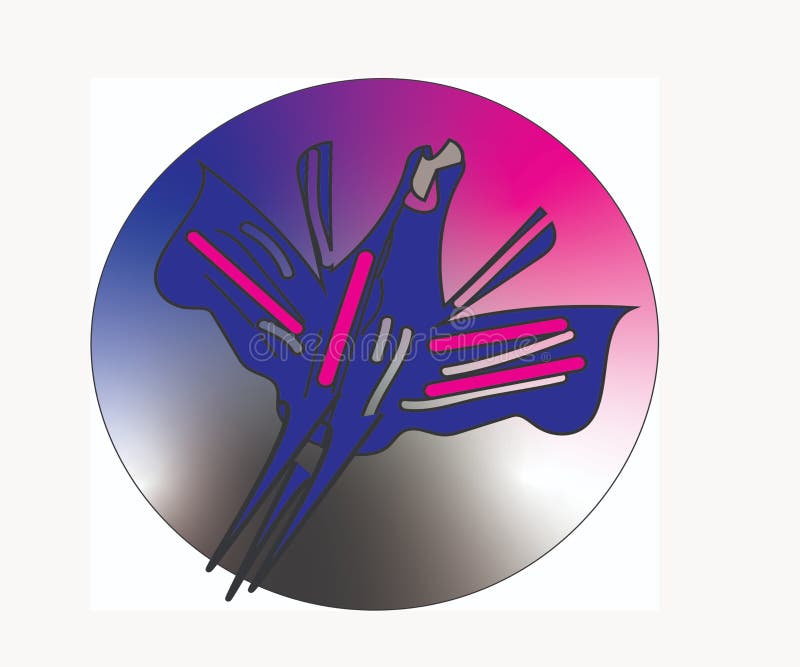 This Flying Element is Shown in an Abstract Design. Stock Illustration ...