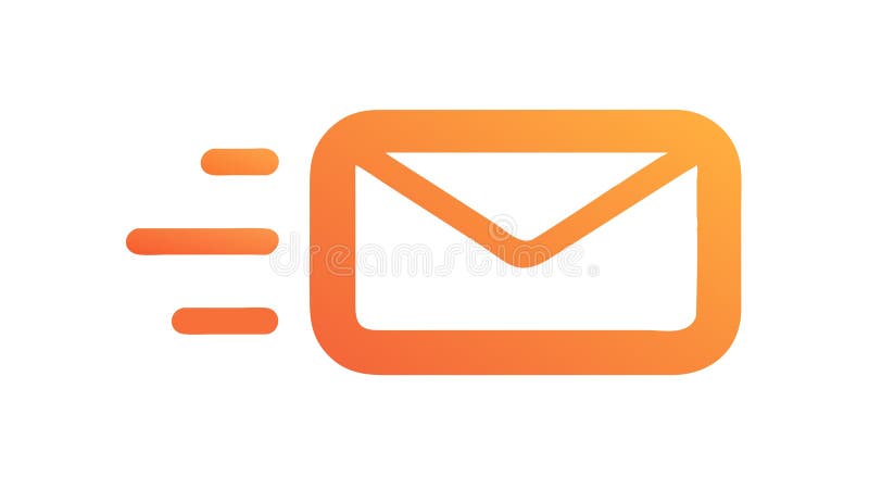 Flying Email Message Icon, Fast Delivery Sent Mail, Vector Design ...