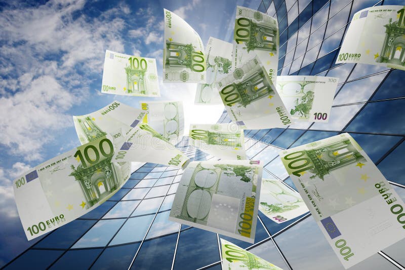 Flying euro stock illustration. Illustration of euro - 20066990