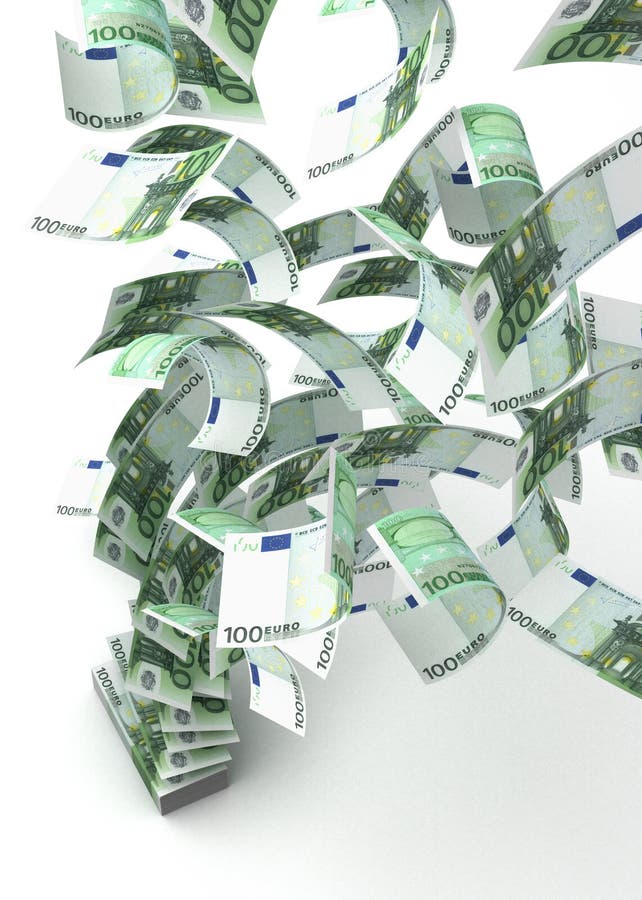 Flying euros stock illustration. Illustration of concept - 9140825