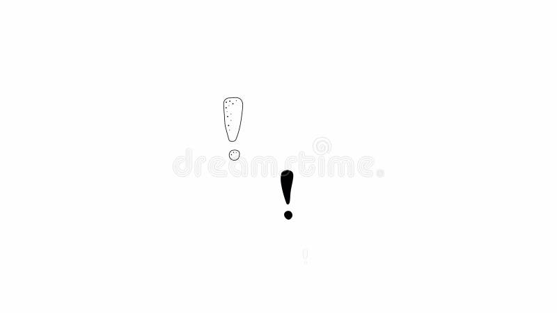 Flying Exclamation Marks Animation. Stock Video - Video of overlay ...