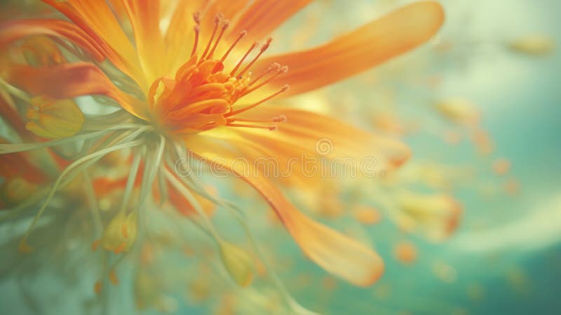 Flying Exclusive Flowers Against the Background of the Summer Sky ...