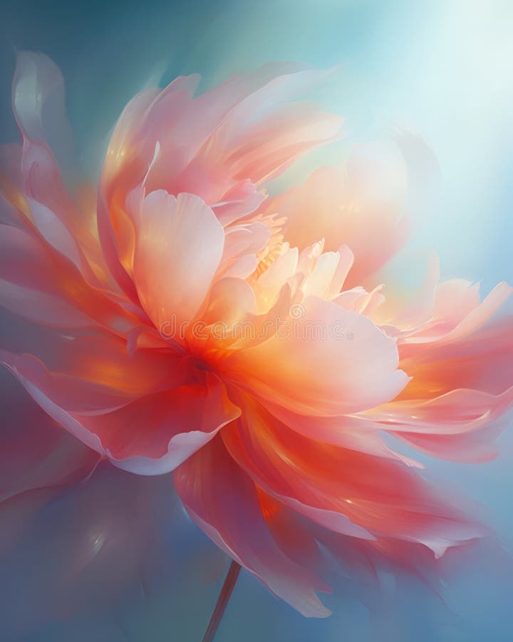 Flying Exclusive Flowers Against the Background of the Summer Sky ...