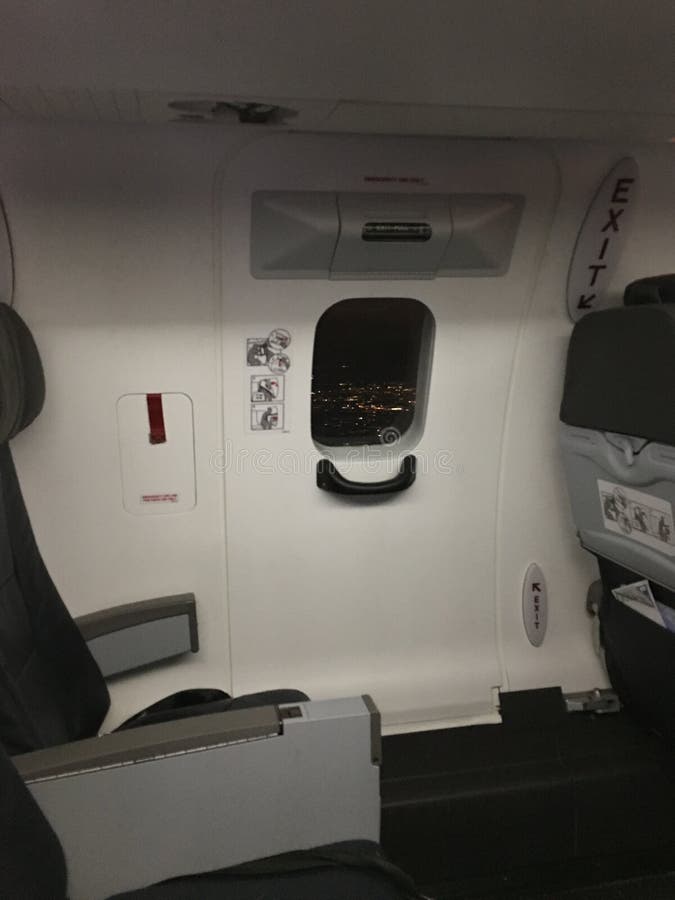 Flying, Exit and Emergency Wing Editorial Photography - Image of chair ...