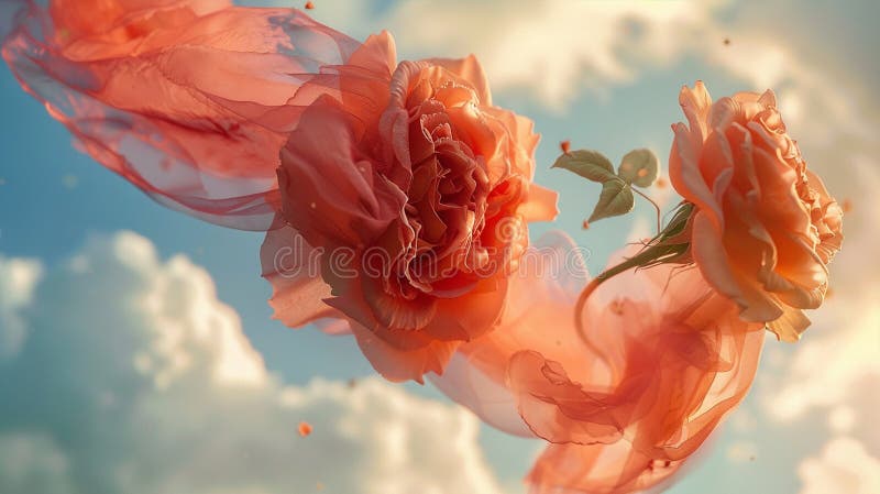 Flying Fabric or Fabrics, Fabrics Floating Up in the Air in Different ...