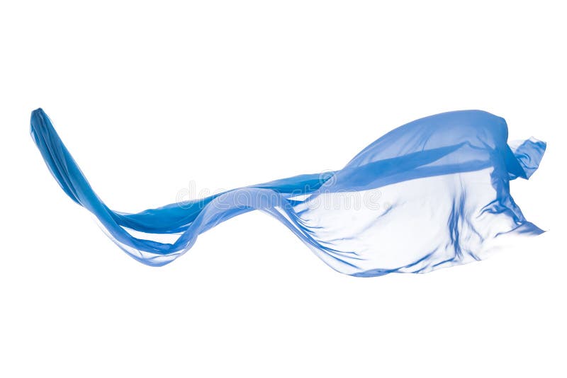 Flying Fabric Separated on White Background. Stock Photo - Image of ...