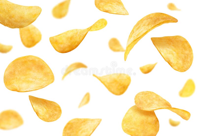 Flying and Falling Crispy Wavy Potato 3d Chips Stock Vector ... Flying and Falling Crispy Wavy Potato 3d Chips Stock Vector ...