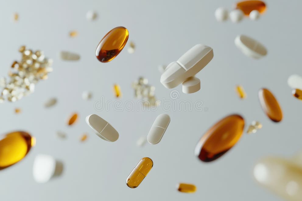 Flying, Falling, and Exploding Medications Capsules, Tablets, and Pills ...