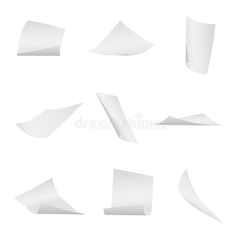 Paper falling down, vector stock vector. Illustration of confetti ...