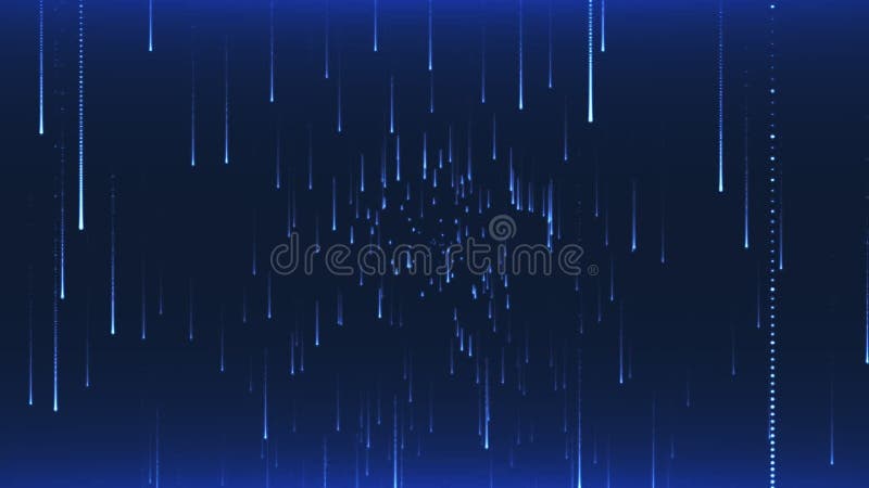 Flying and Falling Particles on a Blue Background. Stock Video - Video ...