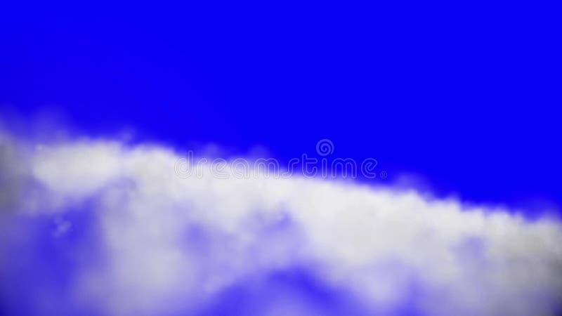 Flying Fast Above Clouds on a Blue Screen Background Stock Footage ...