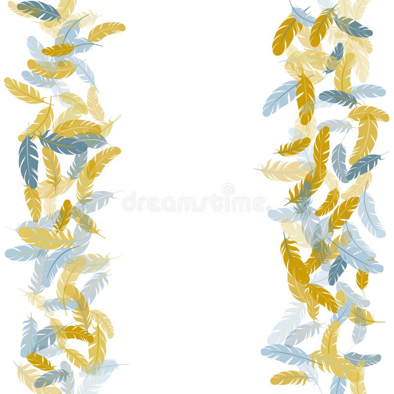 Flying Feather Elements Airy Vector Design. Stock Vector - Illustration ...