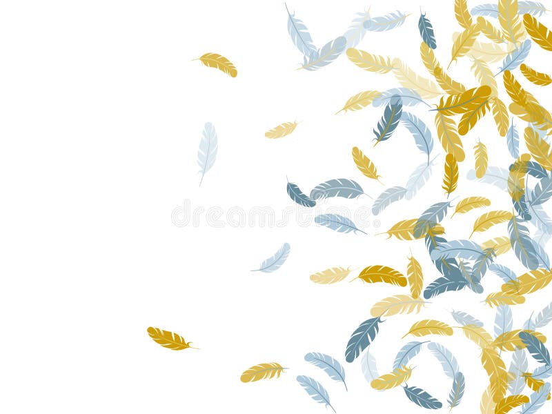 Flying Feather Elements Airy Vector Design. Stock Vector - Illustration ...