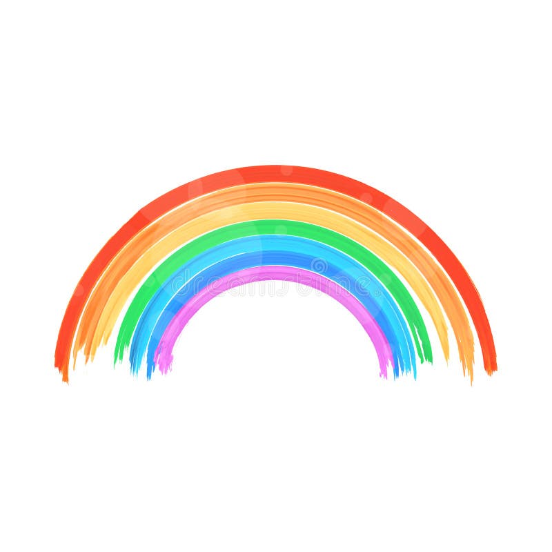 Painted shiny rainbow stock vector. Illustration of isolated - 124885038
