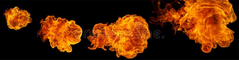 Flying fire balls. stock image. Image of fireball, spherical - 45450385