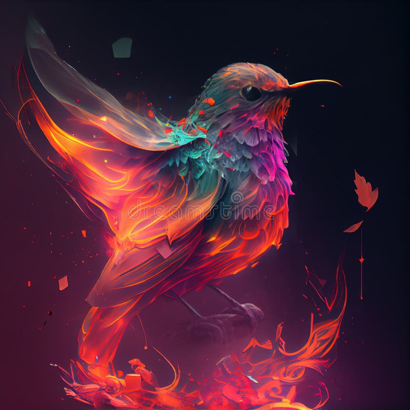 Firebird Concept, Ai Generated Stock Illustration - Illustration of ...