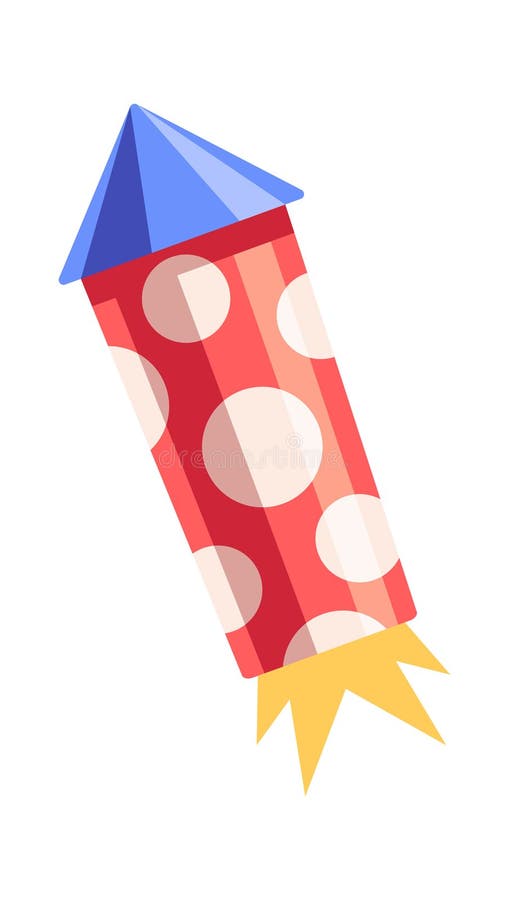 Flying Firework Rocket Independence Day Stock Vector - Illustration of american, firecracker ...