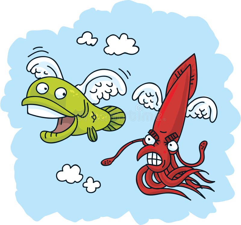 Squid Chases Stock Illustrations – 1 Squid Chases Stock Illustrations ...