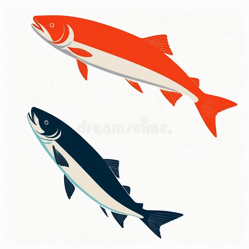 Flying fish duo stock illustration. Illustration of flight - 318936034