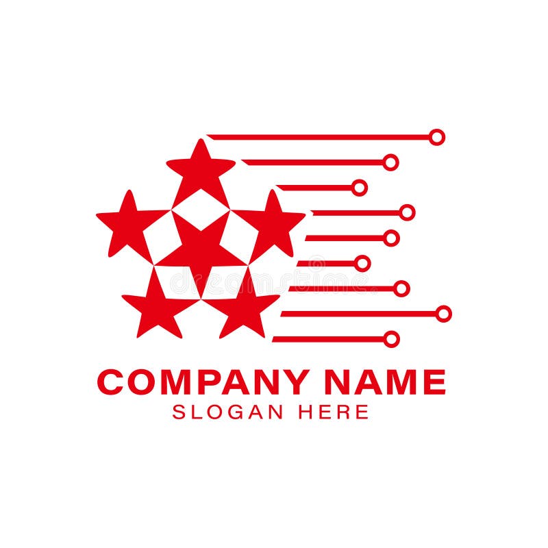 Flying Five Star, Champion Technology Logo Ideas. Inspiration Logo ...