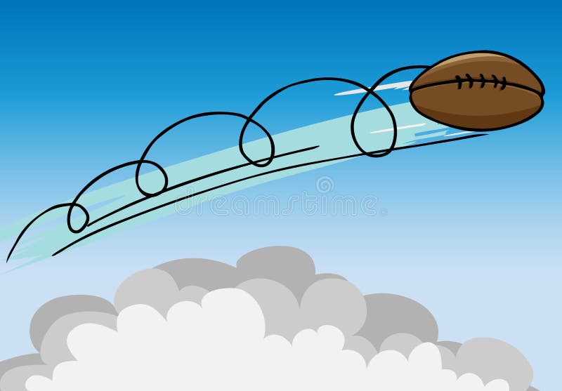 Flying Football stock vector. Illustration of fast, spiral - 19328346