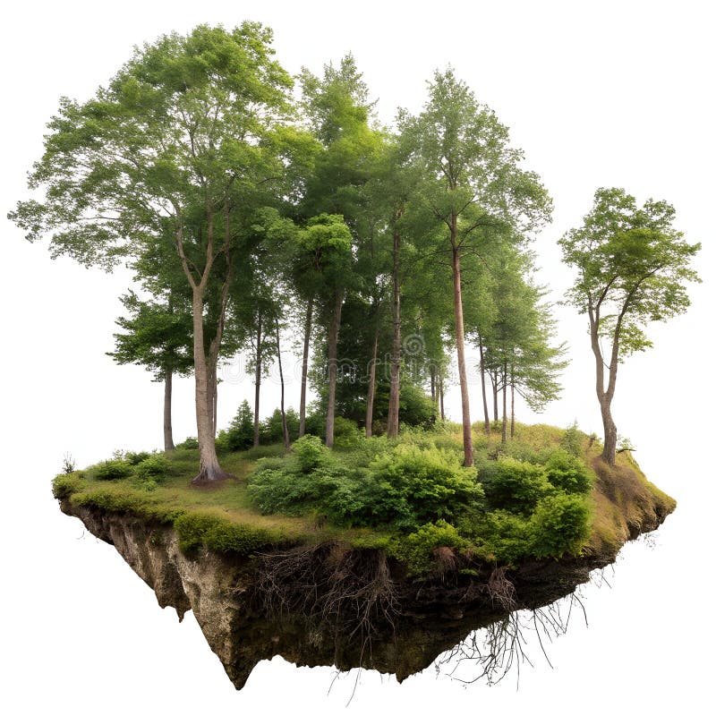 Flying forest land stock illustration. Illustration of environment ...