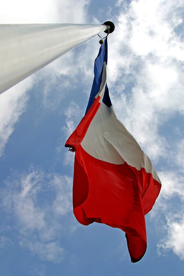 Flying French Flag And Clouds Stock Photo - Image of french, nation ...