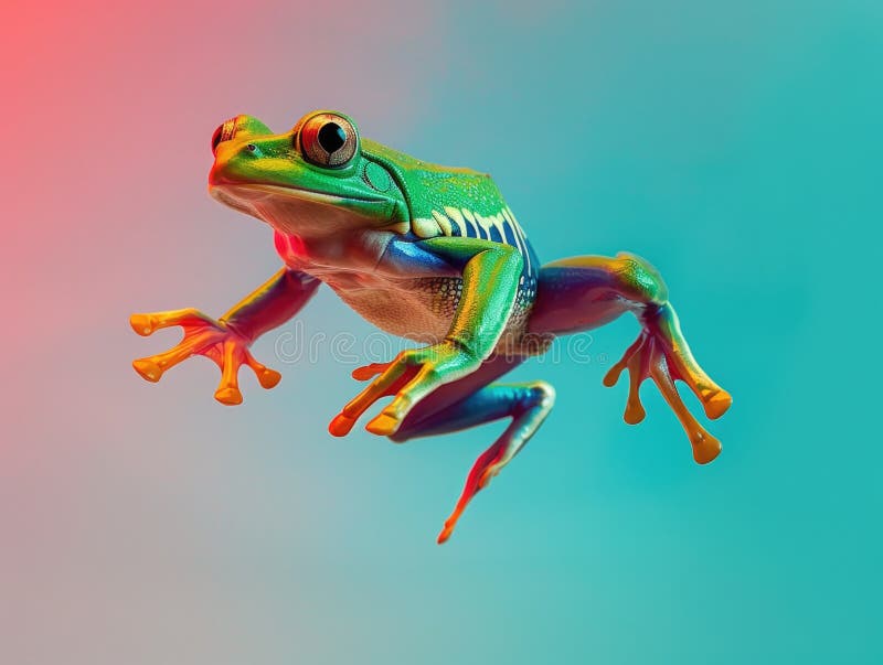 Flying Frog stock image. Image of adventure, fantasy - 371344827