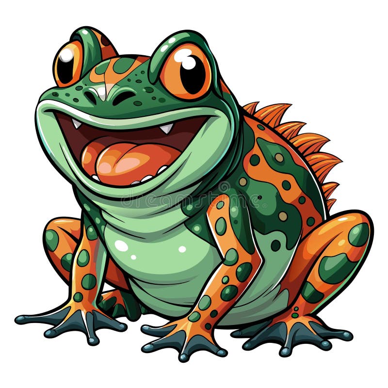 Flying Frog Harsh Looks Forest Vector Stock Vector - Illustration of ...