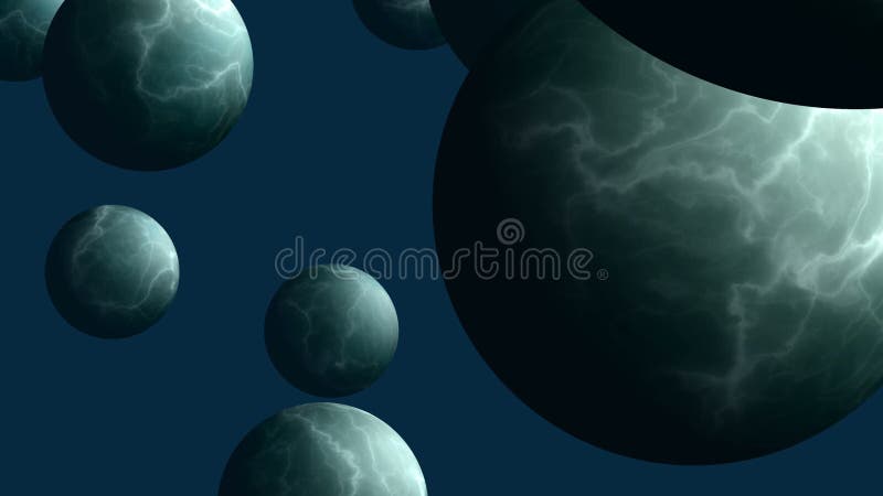 Flying Full-spheres (planets) Stock Footage - Video of blue, slowly ...