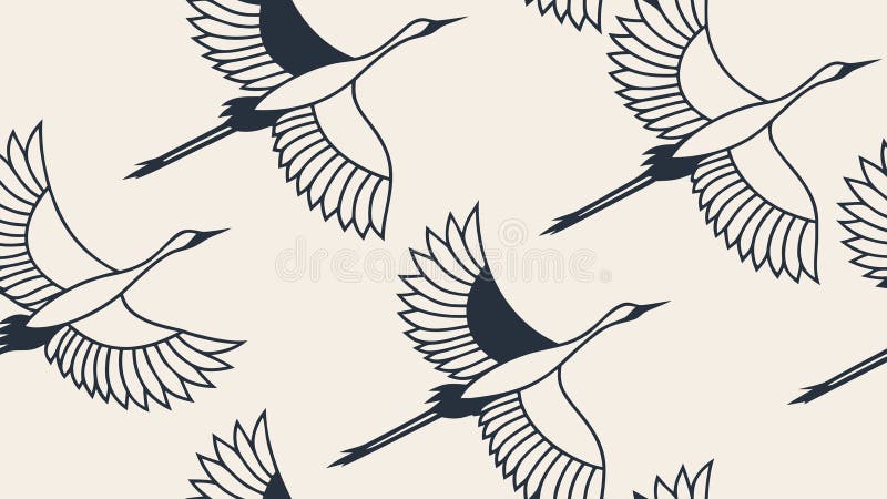 Flying Geese Migration Seamless Pattern for Nature Backgrounds, Vector ...