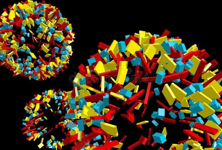 Flying geometry forms stock illustration. Illustration of flow - 39181927