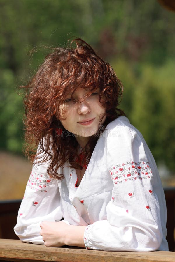 Flying ginger hair stock image. Image of fringe, facial - 14372511