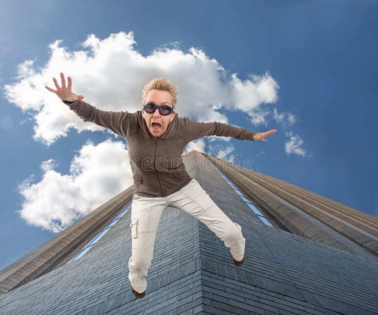 Flying girl stock photo. Image of scared, woman, skydiving - 6272990